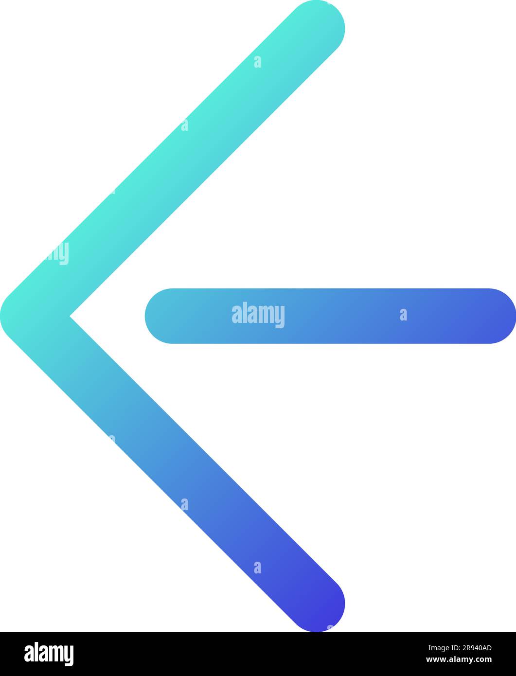 Move Back Pixel Perfect Gradient Linear Ui Icon Stock Vector Image And Art Alamy 