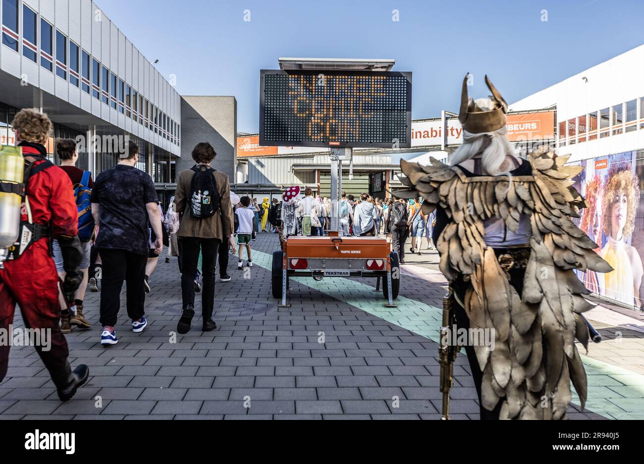 UTRECHT - Visitors in cosplay costume during the Dutch Comic Con in the ...