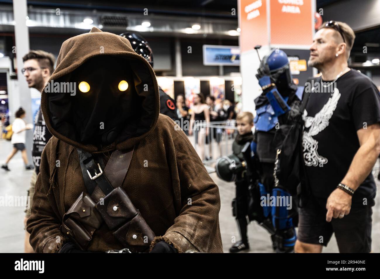 UTRECHT - Visitors in cosplay costume during the Dutch Comic Con in the ...