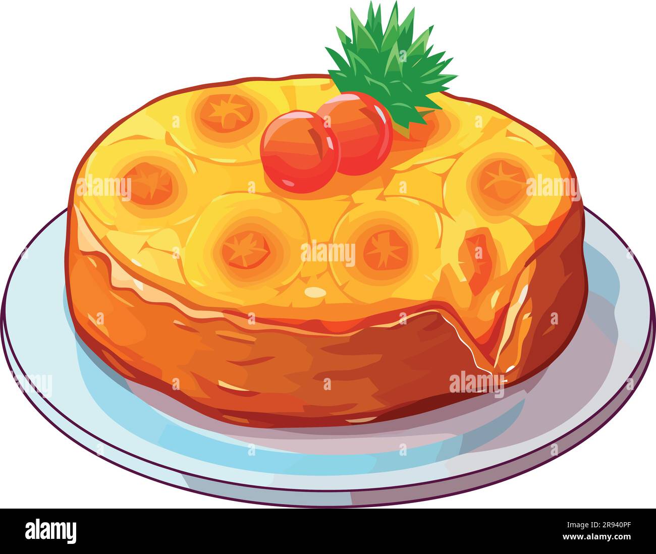 Hand drawn illustration of gourmet cheesecake slice Stock Vector Image ...