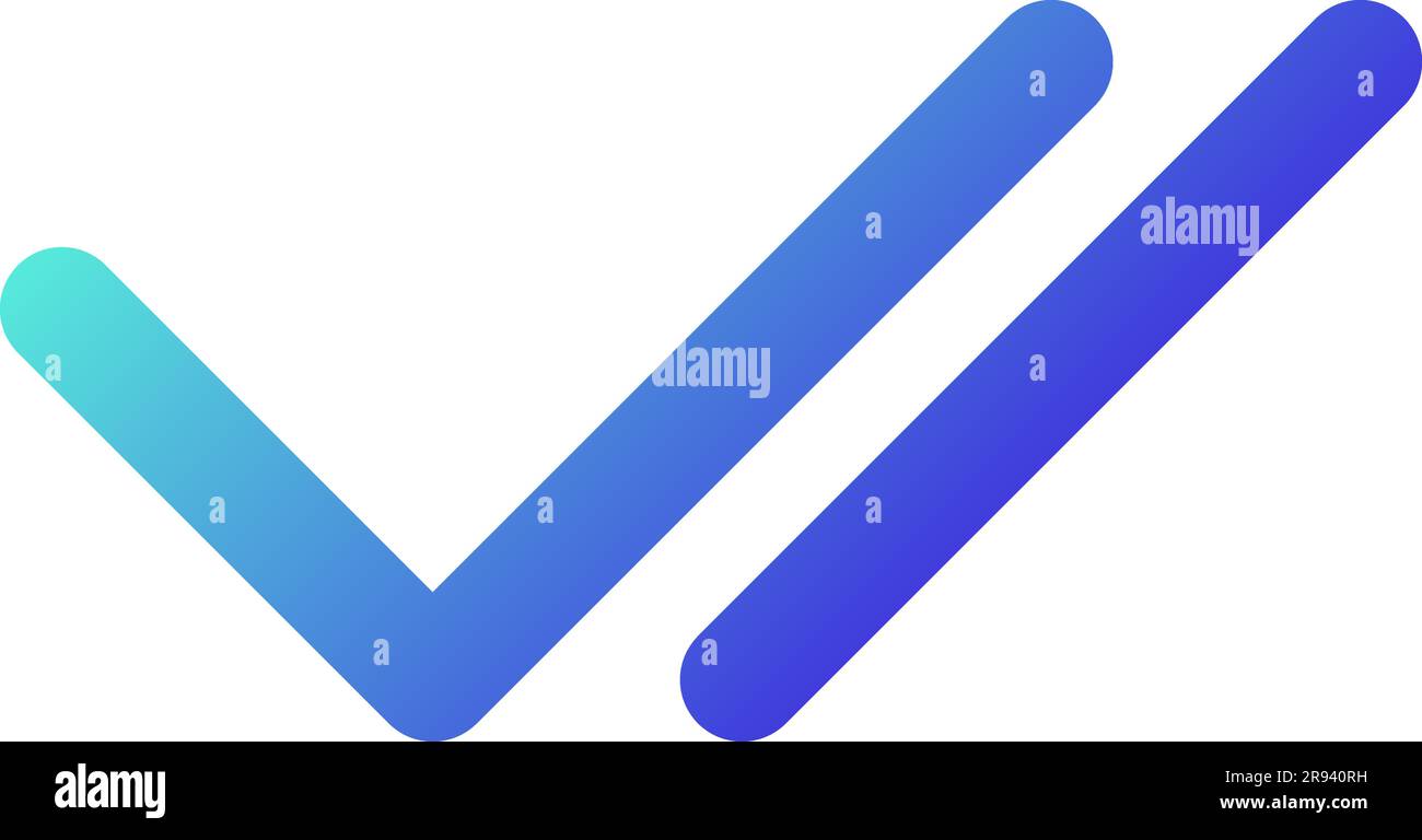 Double checkmark pixel perfect gradient linear ui icon Stock Vector ... Double checkmark pixel perfect gradient linear ui icon Stock Vector ...