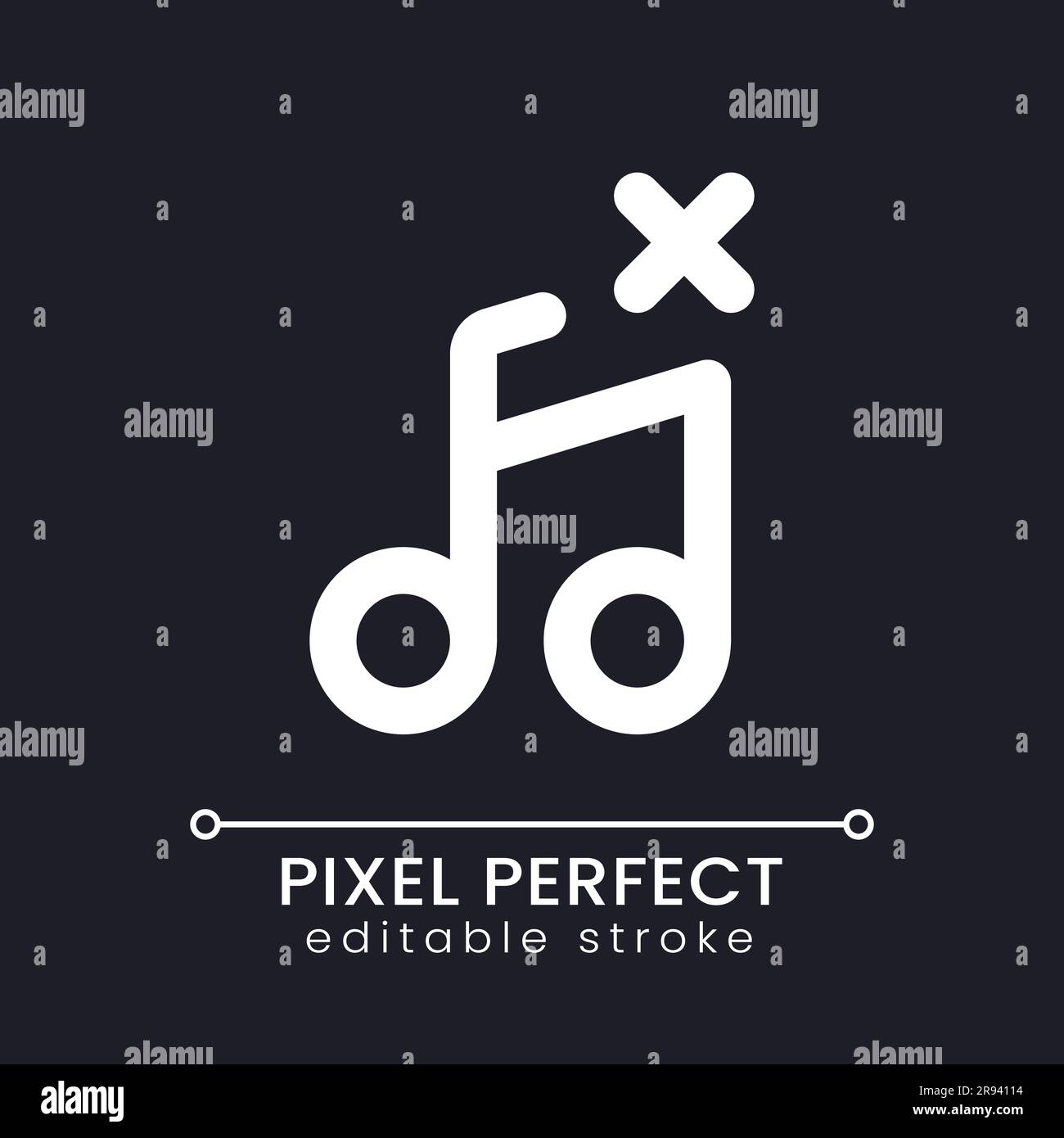 Remove audio track pixel perfect white linear ui icon for dark theme ...