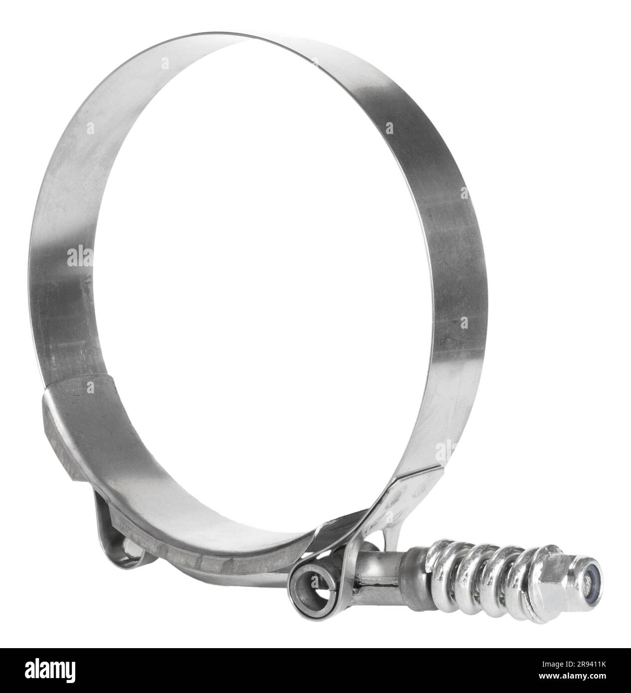 High pressure worm roller clamp for use on a hose isolated Stock Photo ...