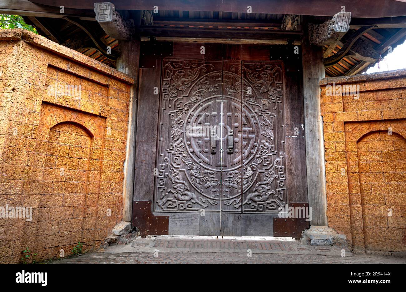 Famous ancient temple in Hung Yen province, Vietnam. Nom pagoda is also ...