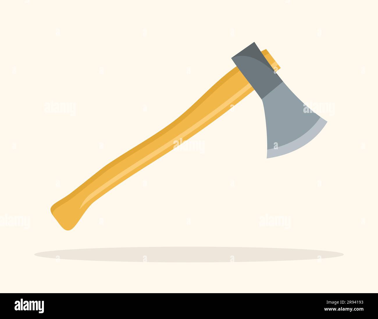 Garden ax with a wooden handle. Vector illustration in flat style Stock ...