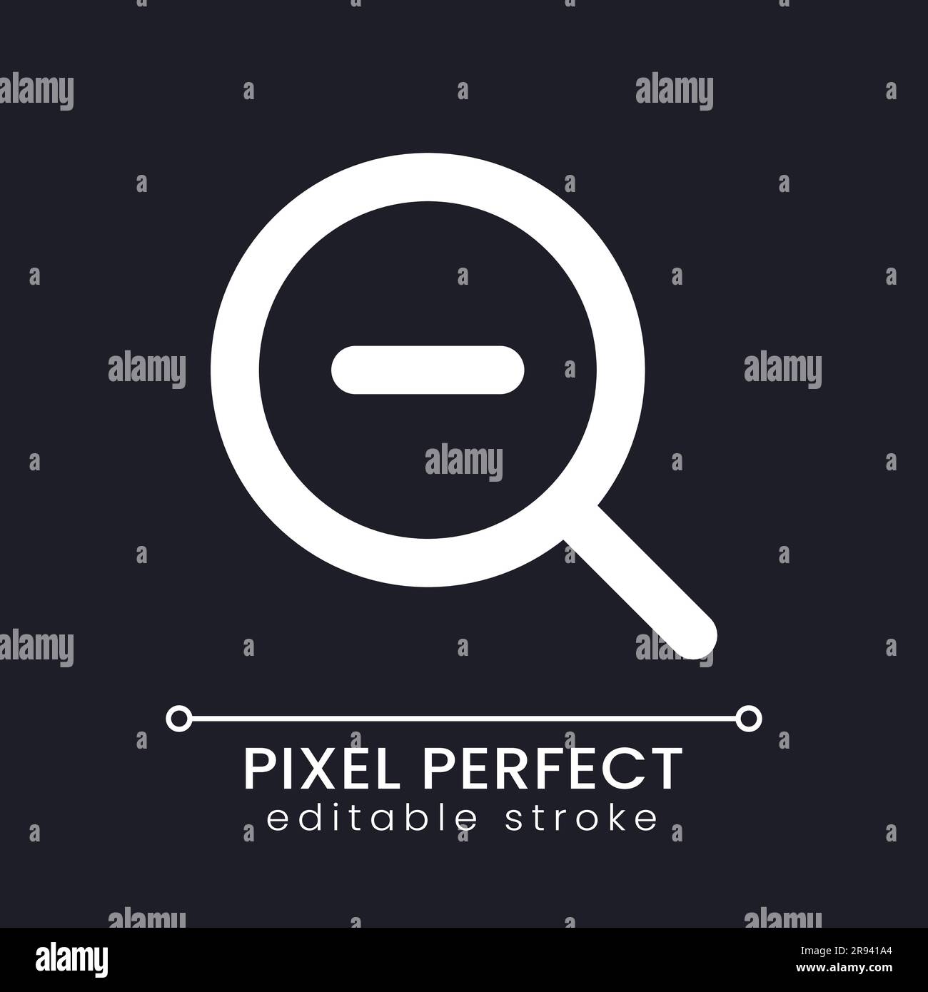 Zoom out transition pixel perfect white linear ui icon for dark theme Stock Vector Image & Art ...