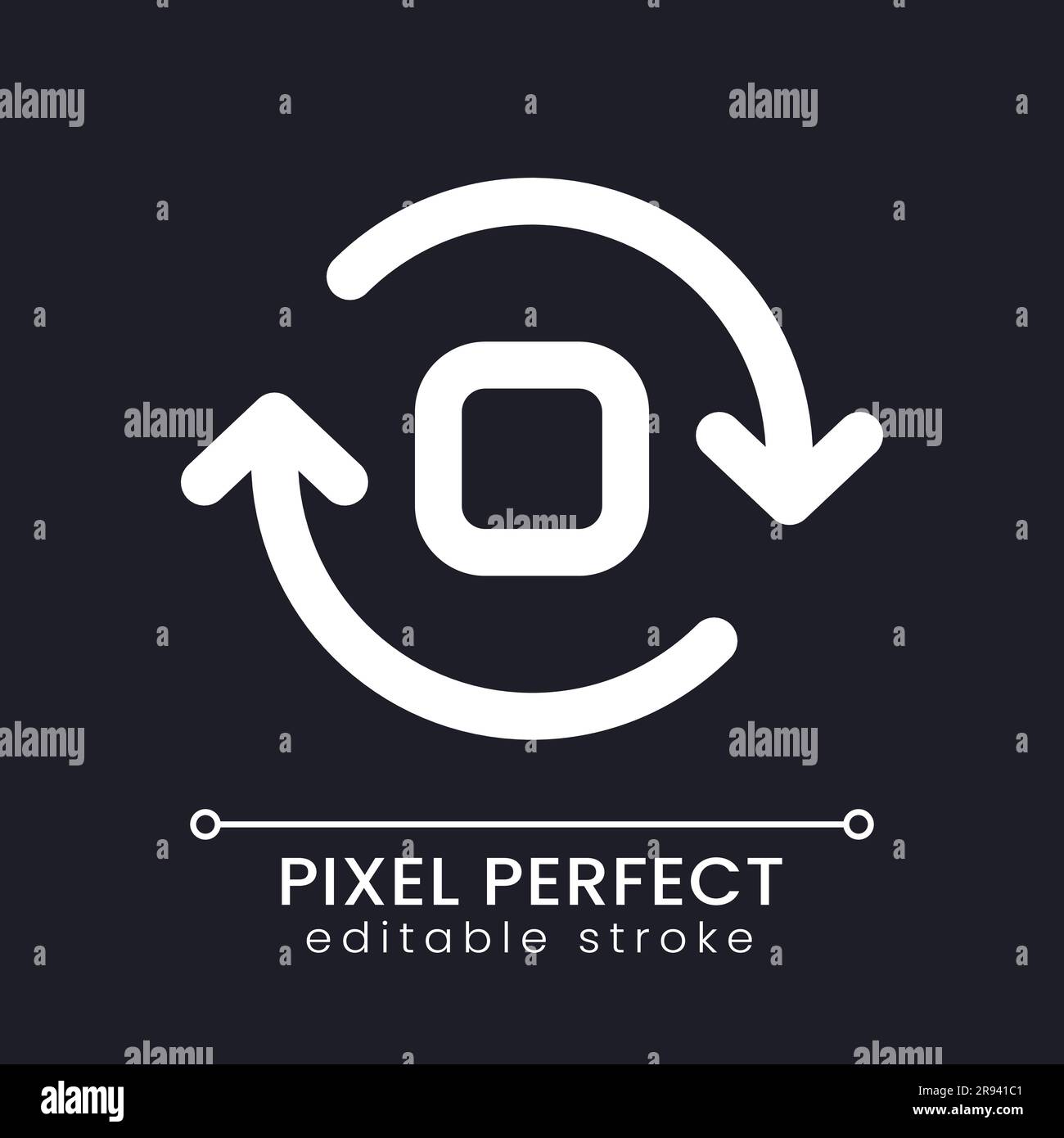 Spin animation pixel perfect white linear ui icon for dark theme Stock Vector Image & Art - Alamy
