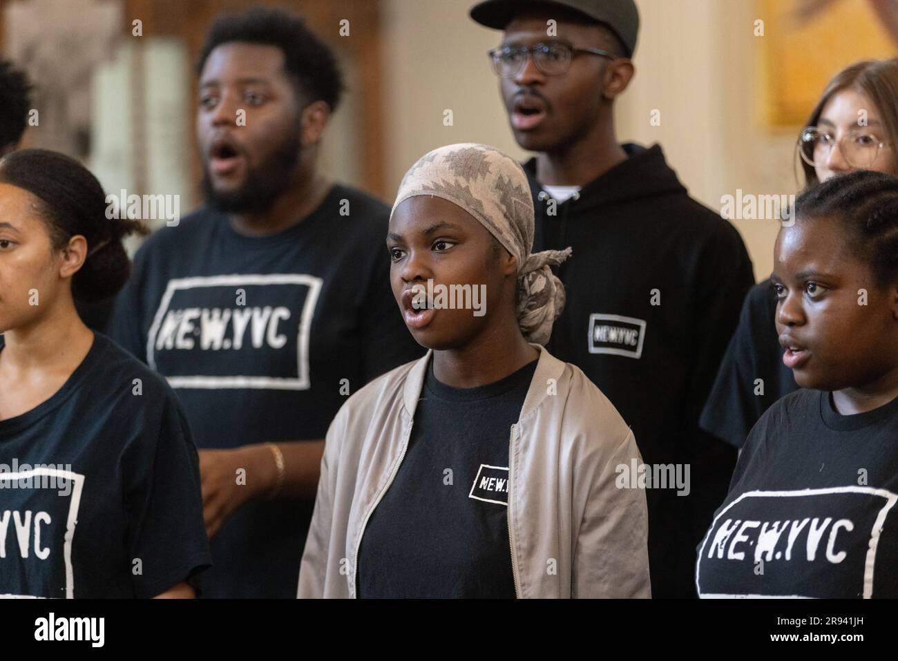 London, UK. 24th June, 2023: Choir performs as part of the Wrenathon ...