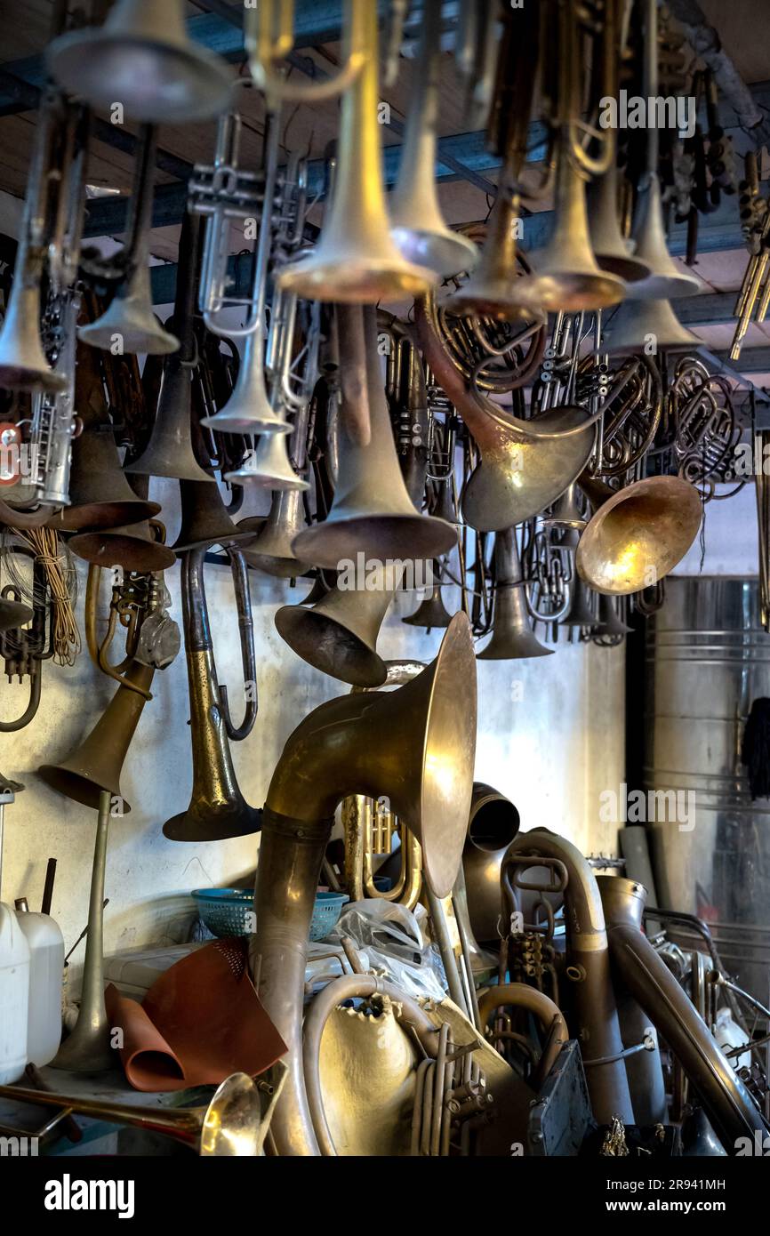 Repaired trumpet hi-res stock photography and images - Alamy