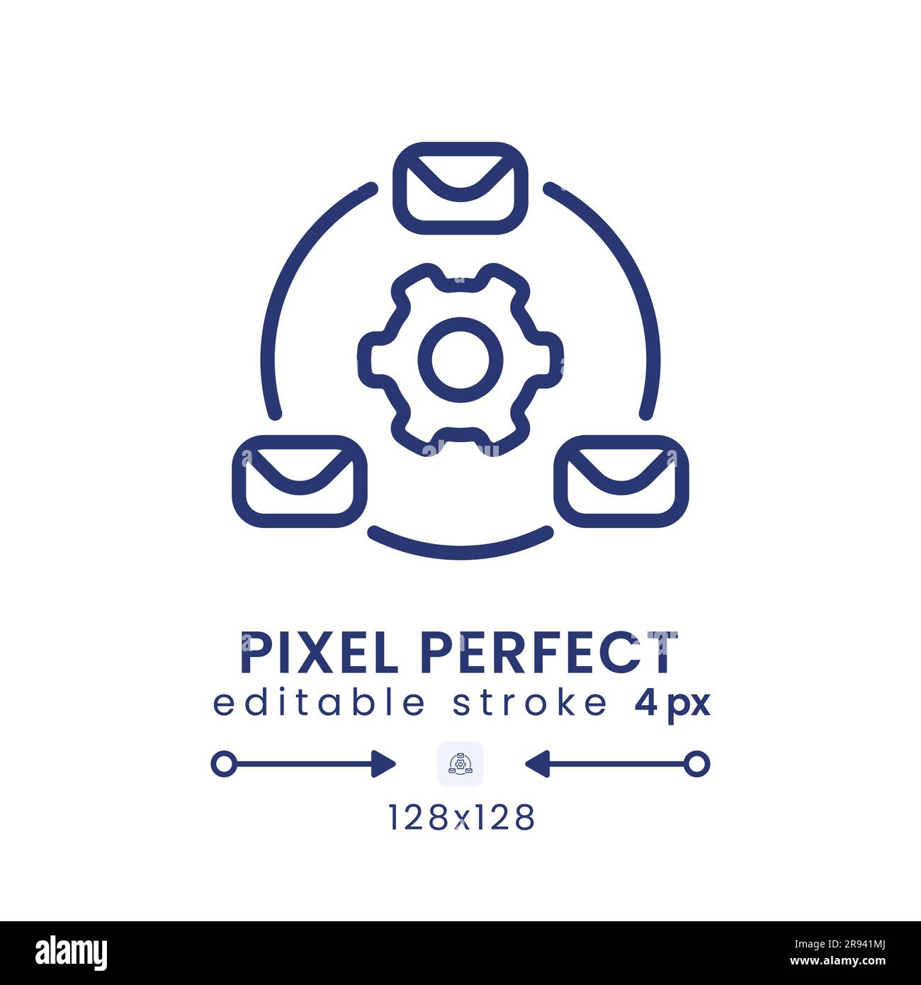 Email management linear desktop icon Stock Vector Image & Art - Alamy
