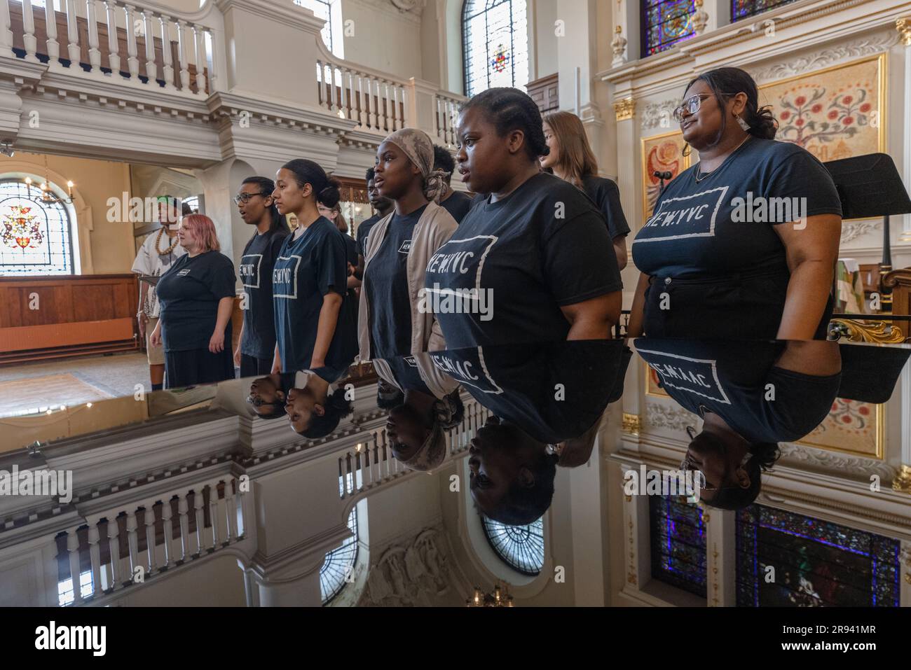 London, UK. 24th June, 2023: Choir performs as part of the Wrenathon ...