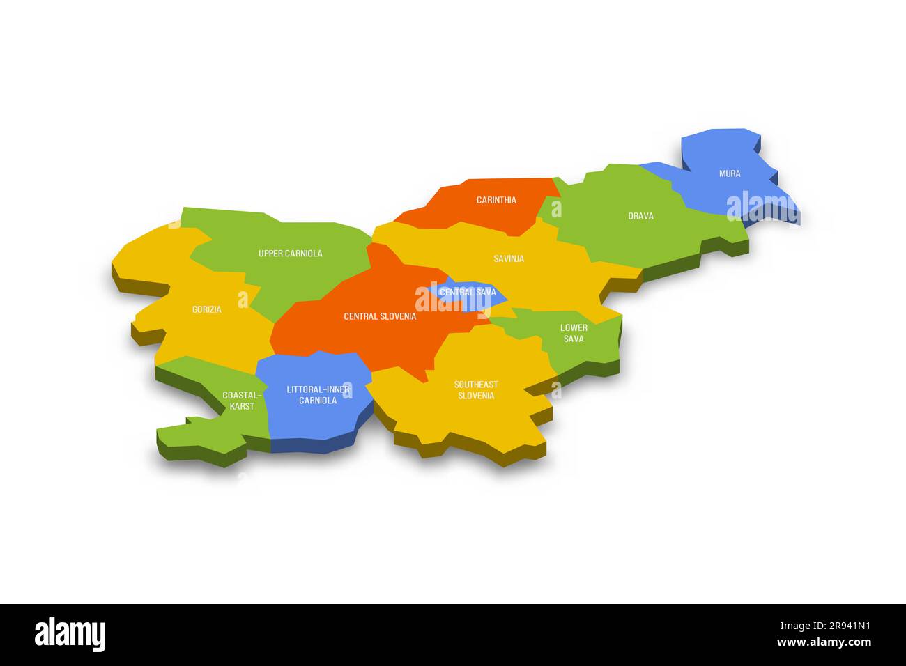 Slovenia political map of administrative divisions - statistical ...