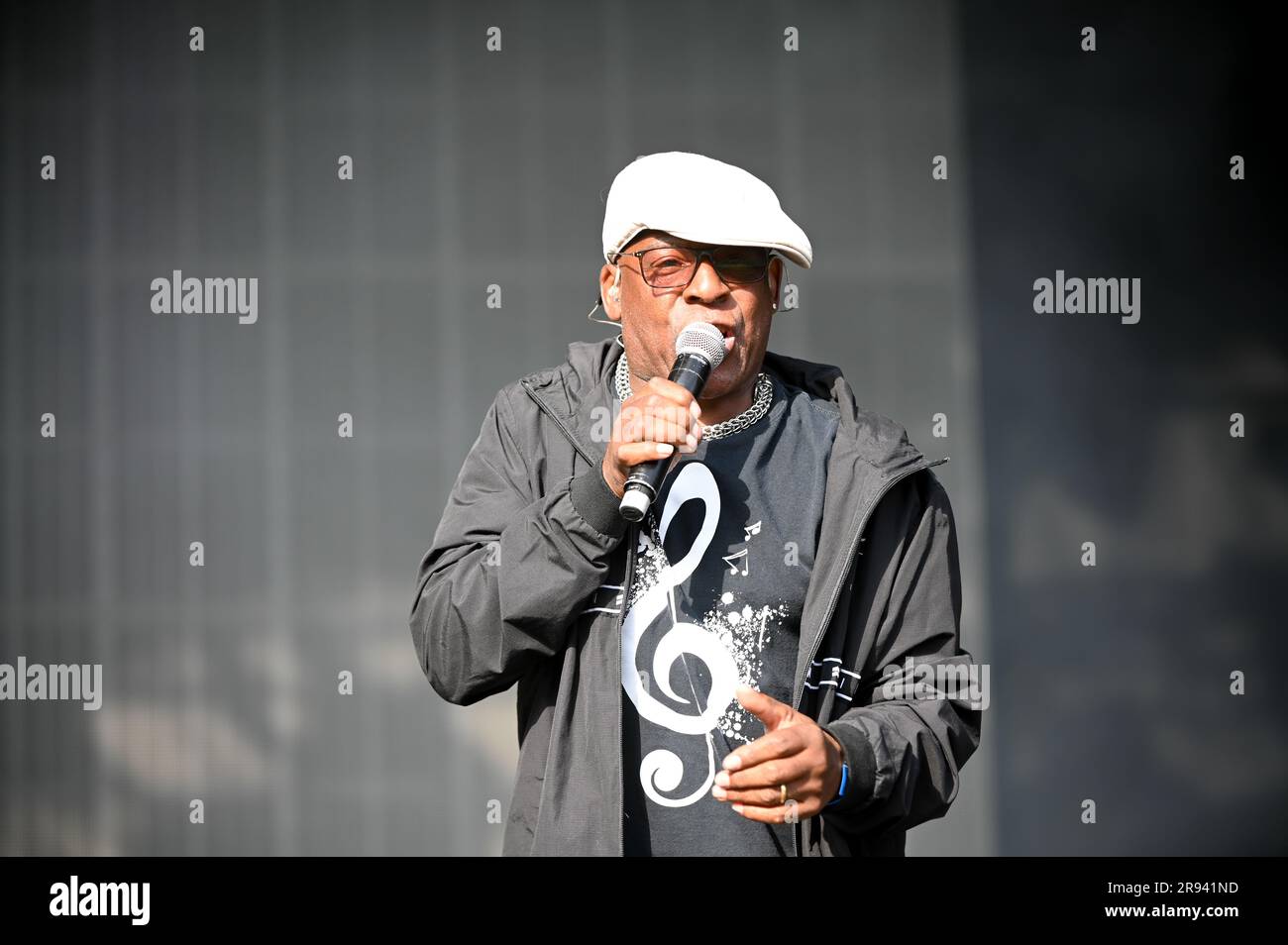 Chris Amoo of The Real Thing British band performs at Lets Rock Leeds ...