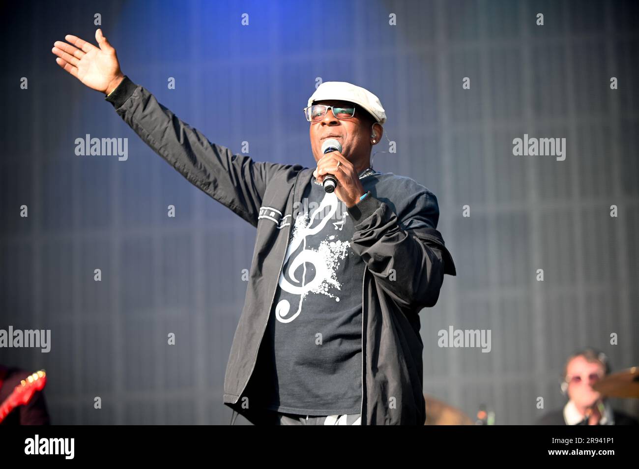 Chris Amoo of The Real Thing British band performs at Lets Rock Leeds ...