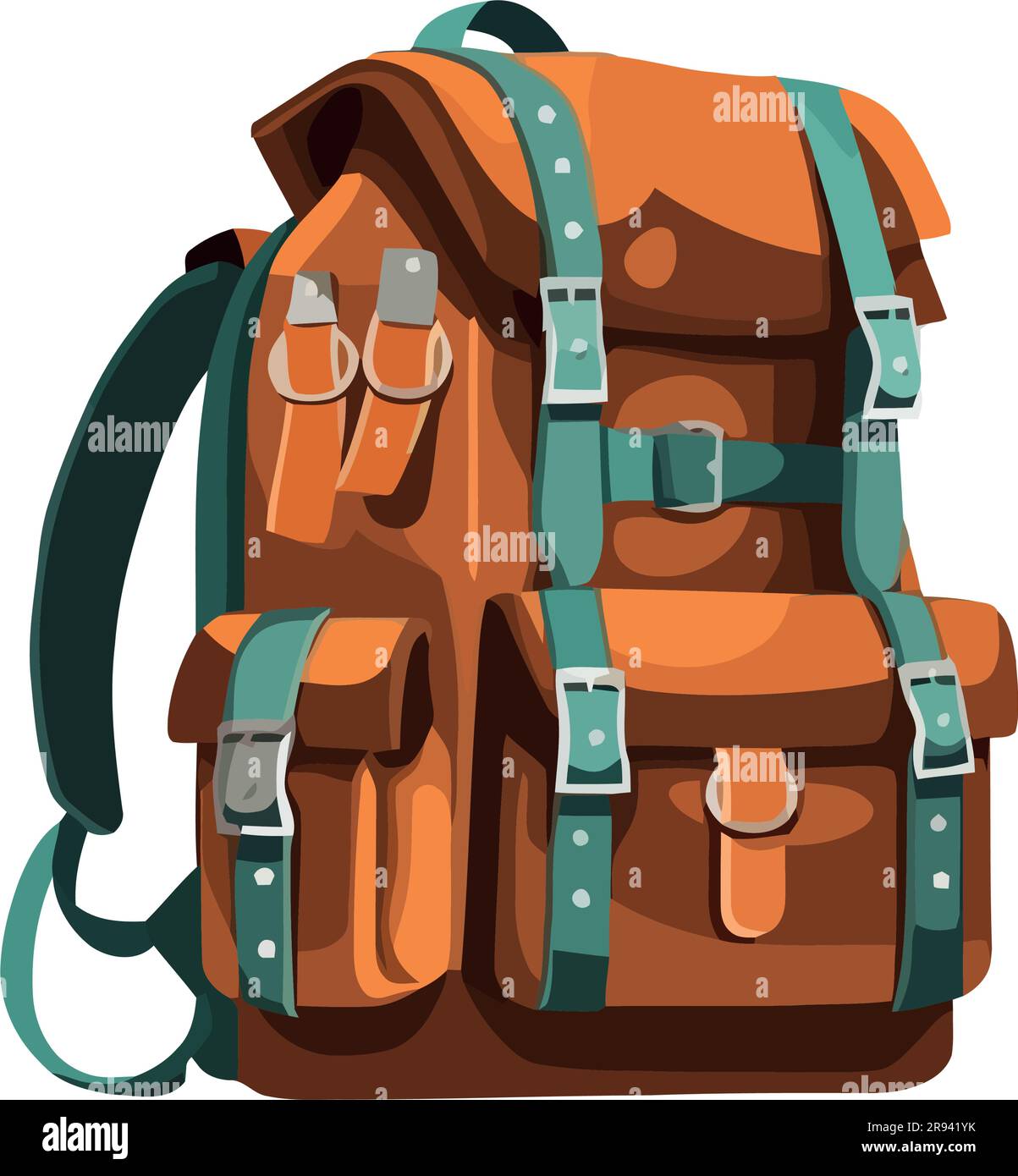 colored backpack vector over white Stock Vector Image & Art - Alamy