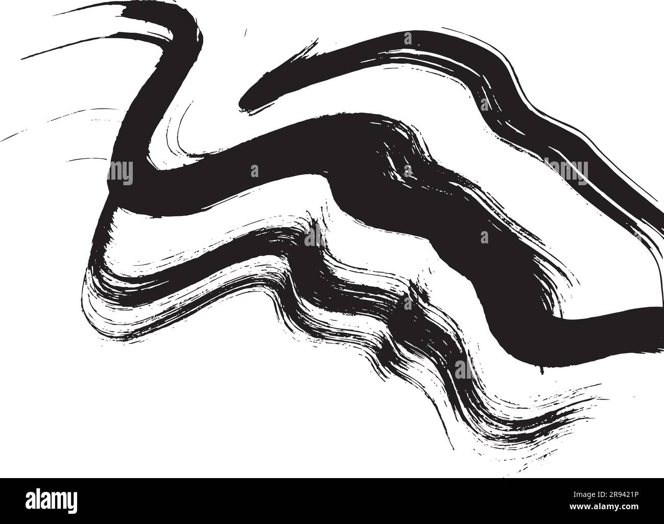 Dry Brush Textured Wave Stroke Pattern Stock Vector Image & Art - Alamy