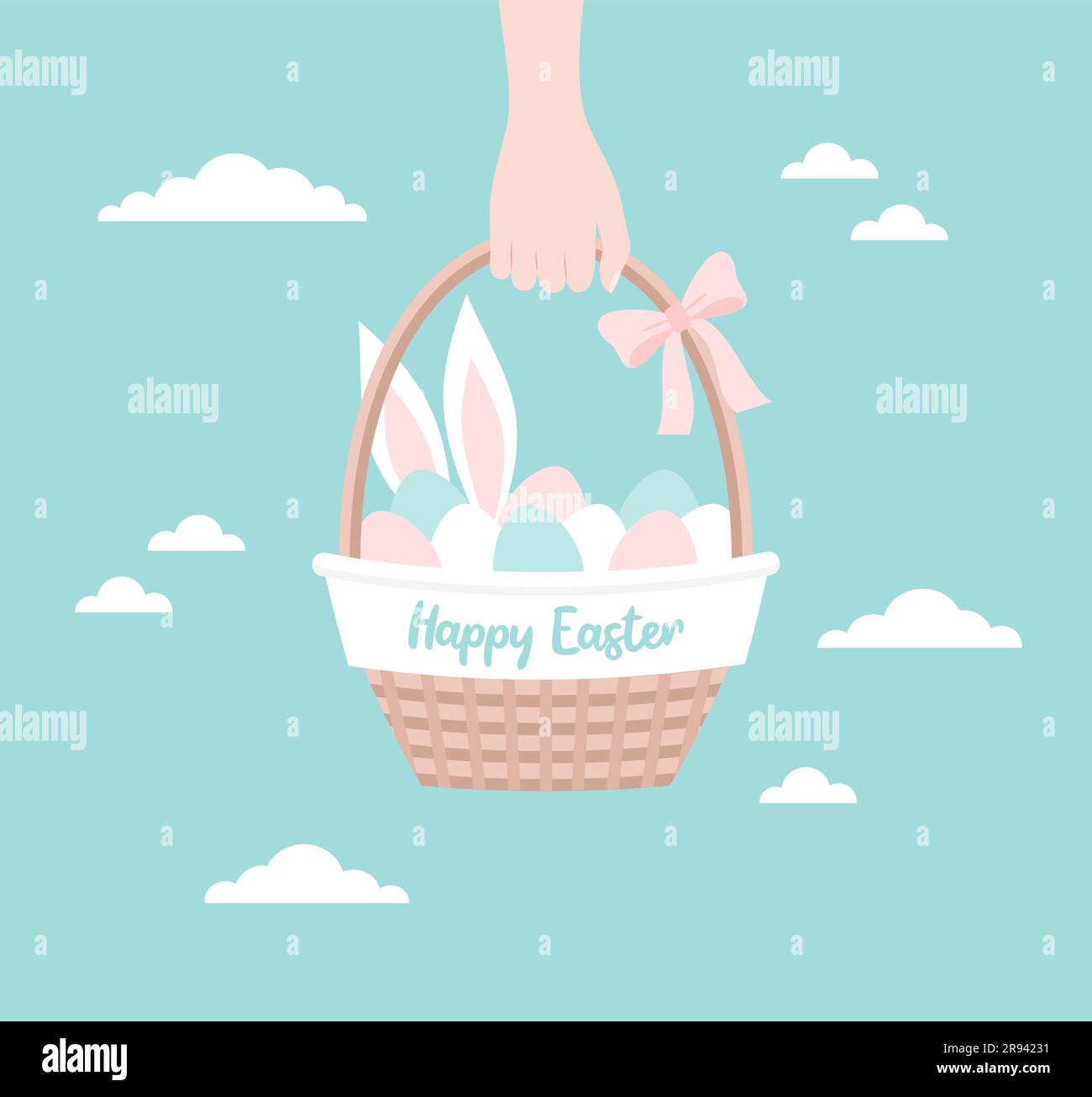 Holding eggs in hand Stock Vector Images - Alamy