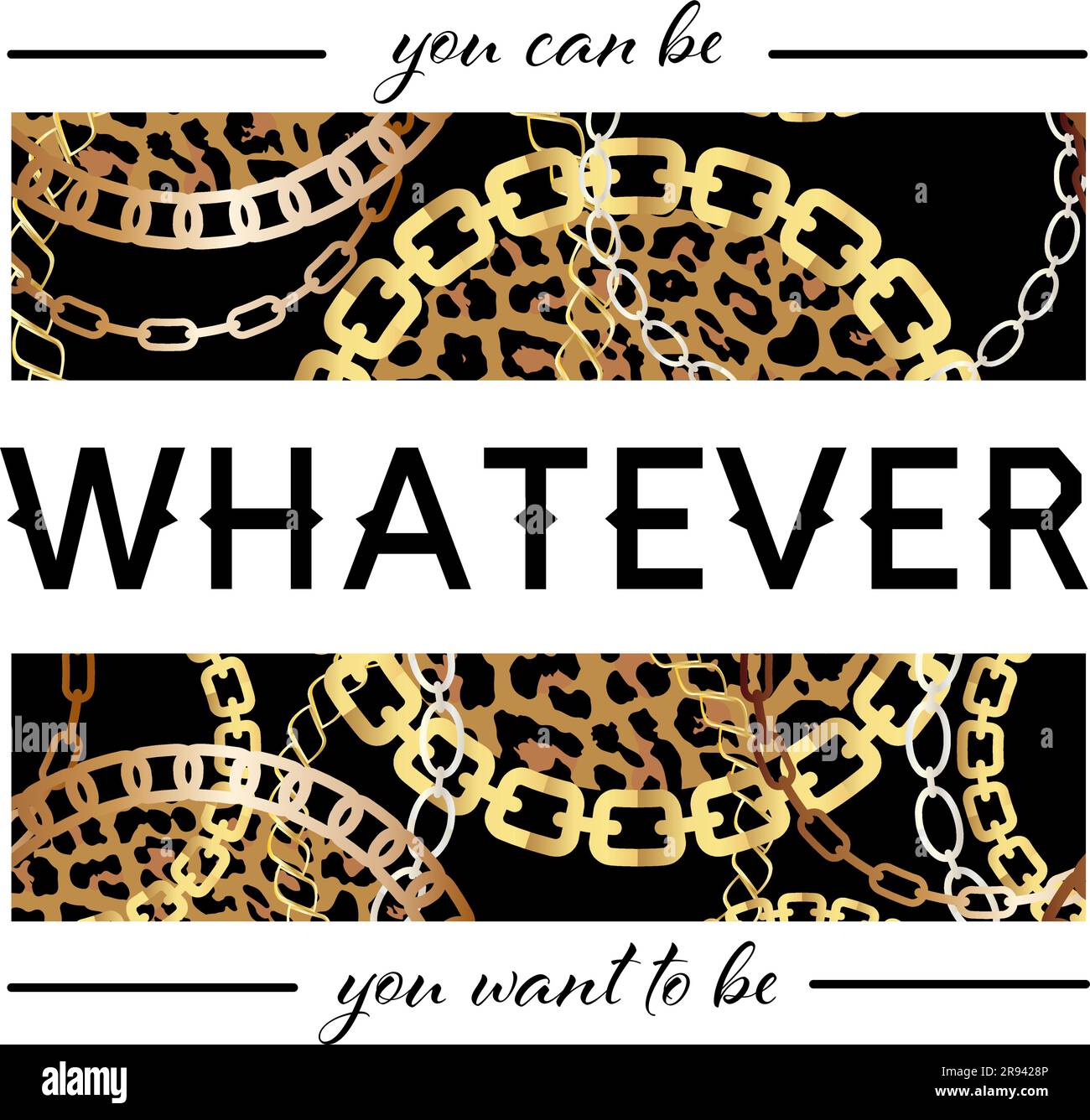 You Can Be Whatever You Want To Be Slogan On Fashion Seamless Pattern ...