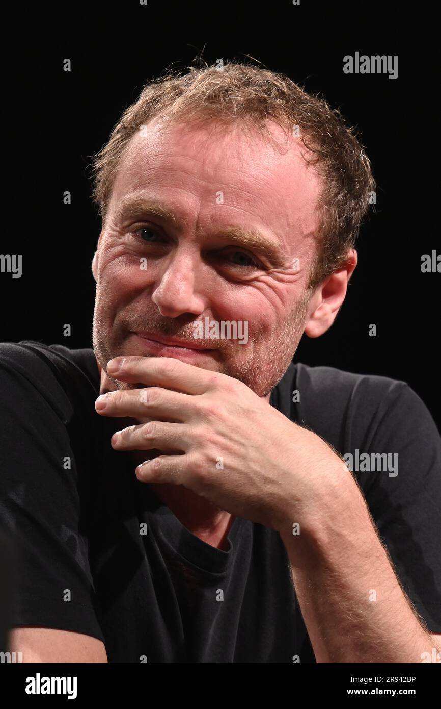 Cologne, Germany. 23rd June, 2023. Actor Mark Waschke reads at phil ...