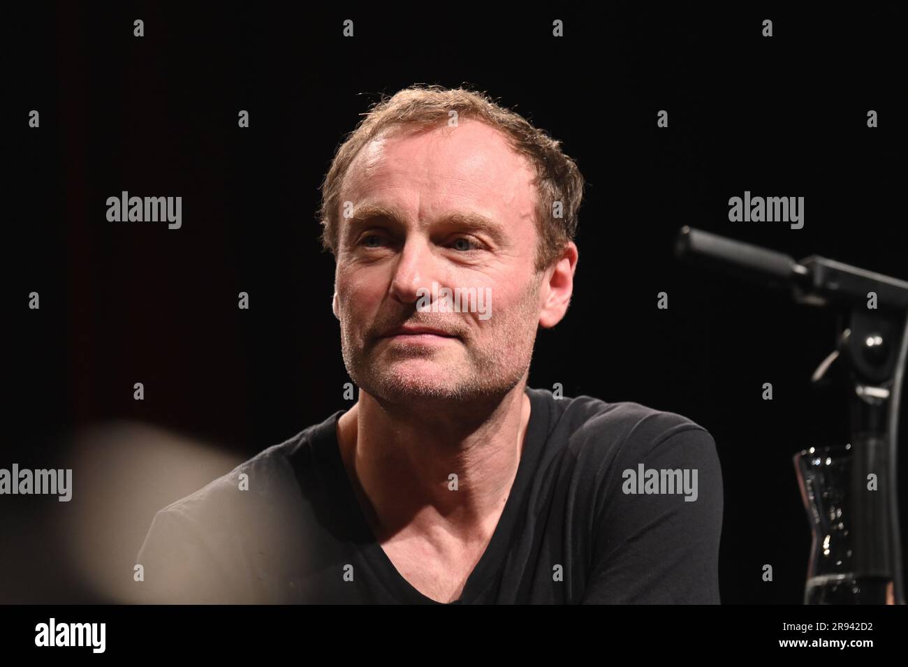Cologne, Germany. 23rd June, 2023. Actor Mark Waschke reads at phil ...