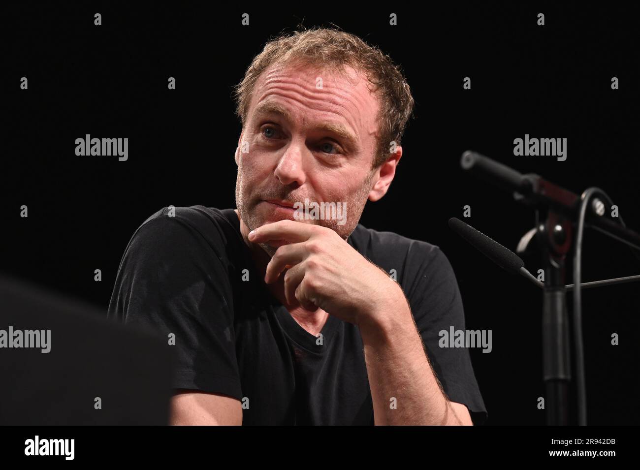 Cologne, Germany. 23rd June, 2023. Actor Mark Waschke reads at phil ...