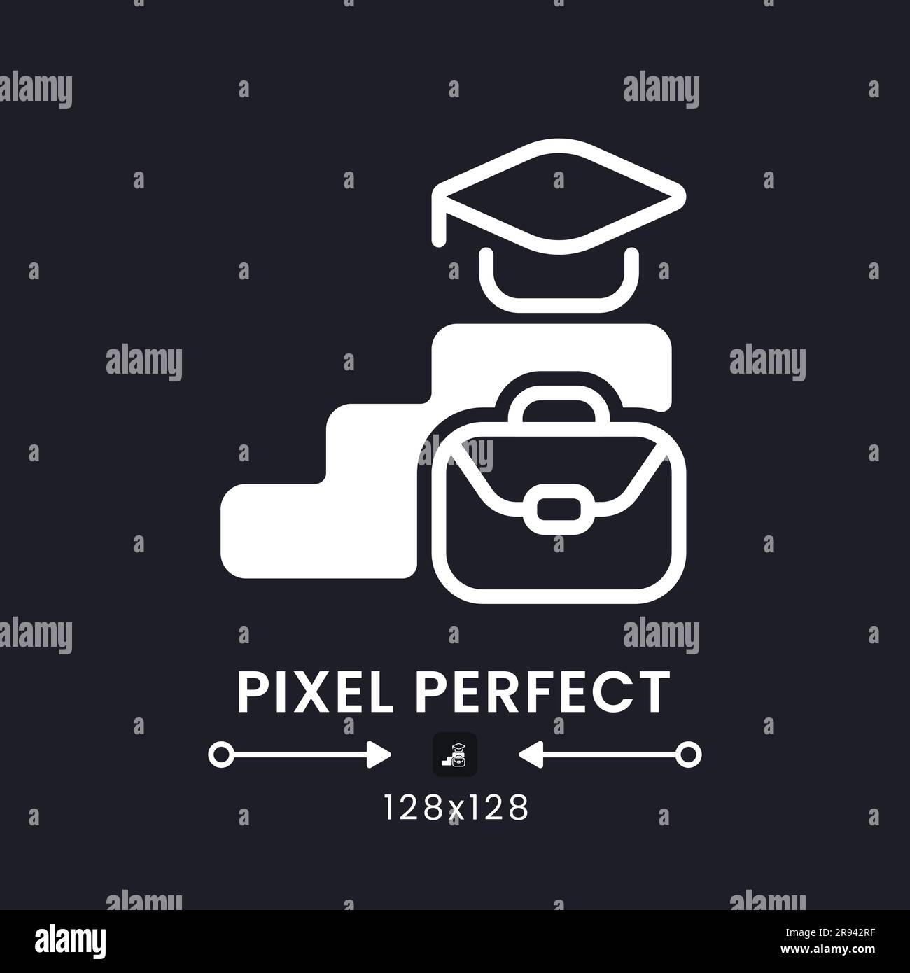Learning and development white solid desktop icon Stock Vector Image ...