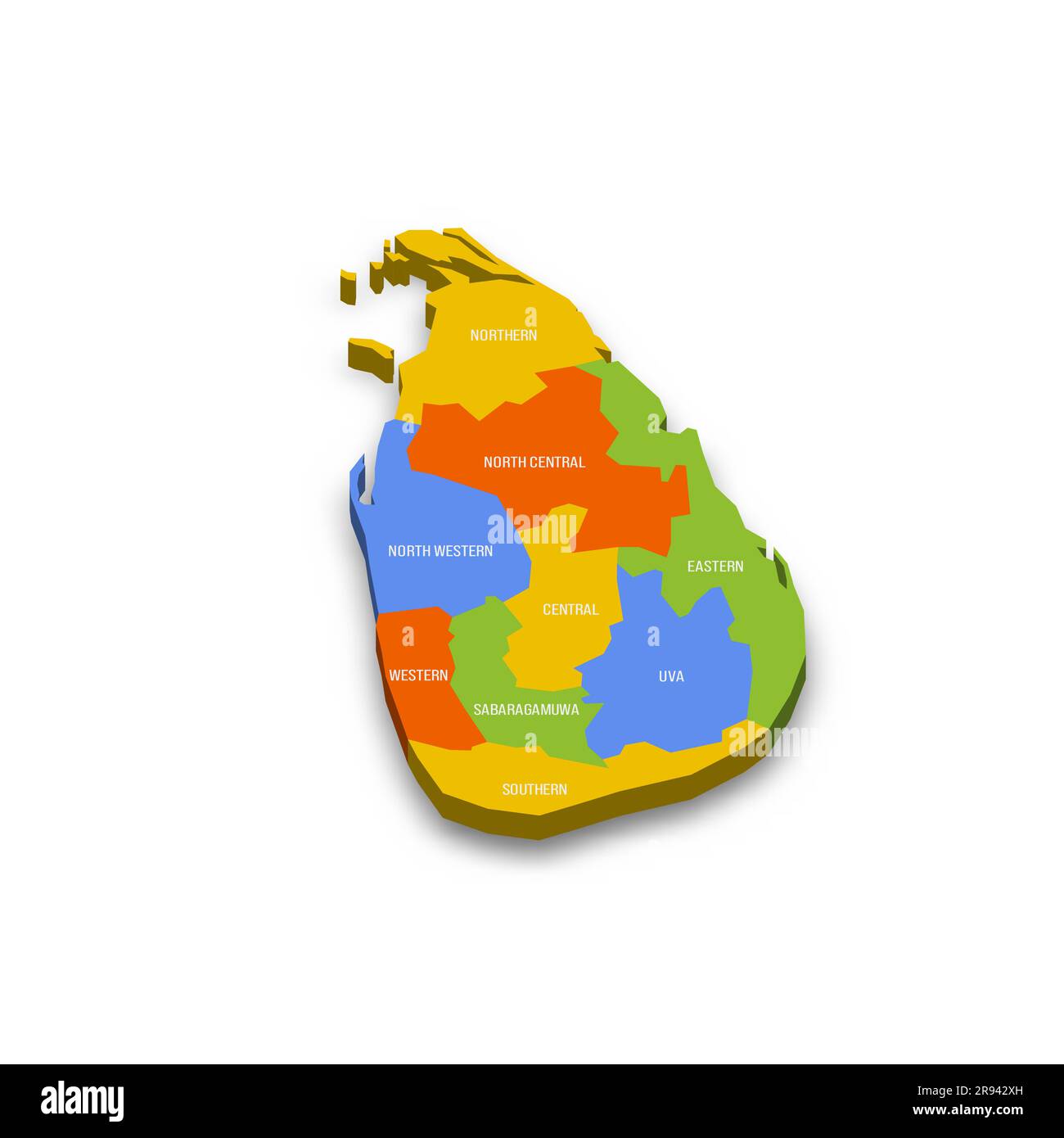 Sri Lanka political map of administrative divisions - provinces ... Sri Lanka political map of administrative divisions - provinces ...