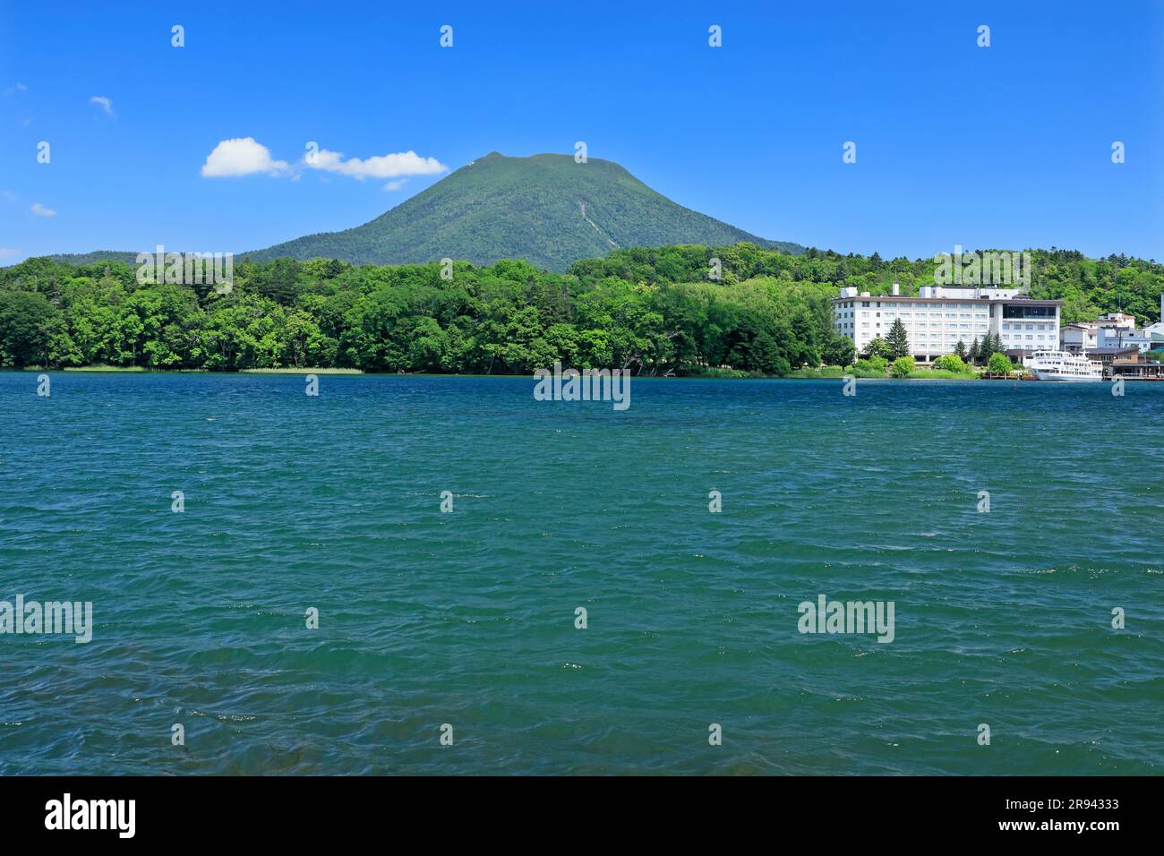 Lake Akan and Mt. Mount Oakan Stock Photo - Alamy