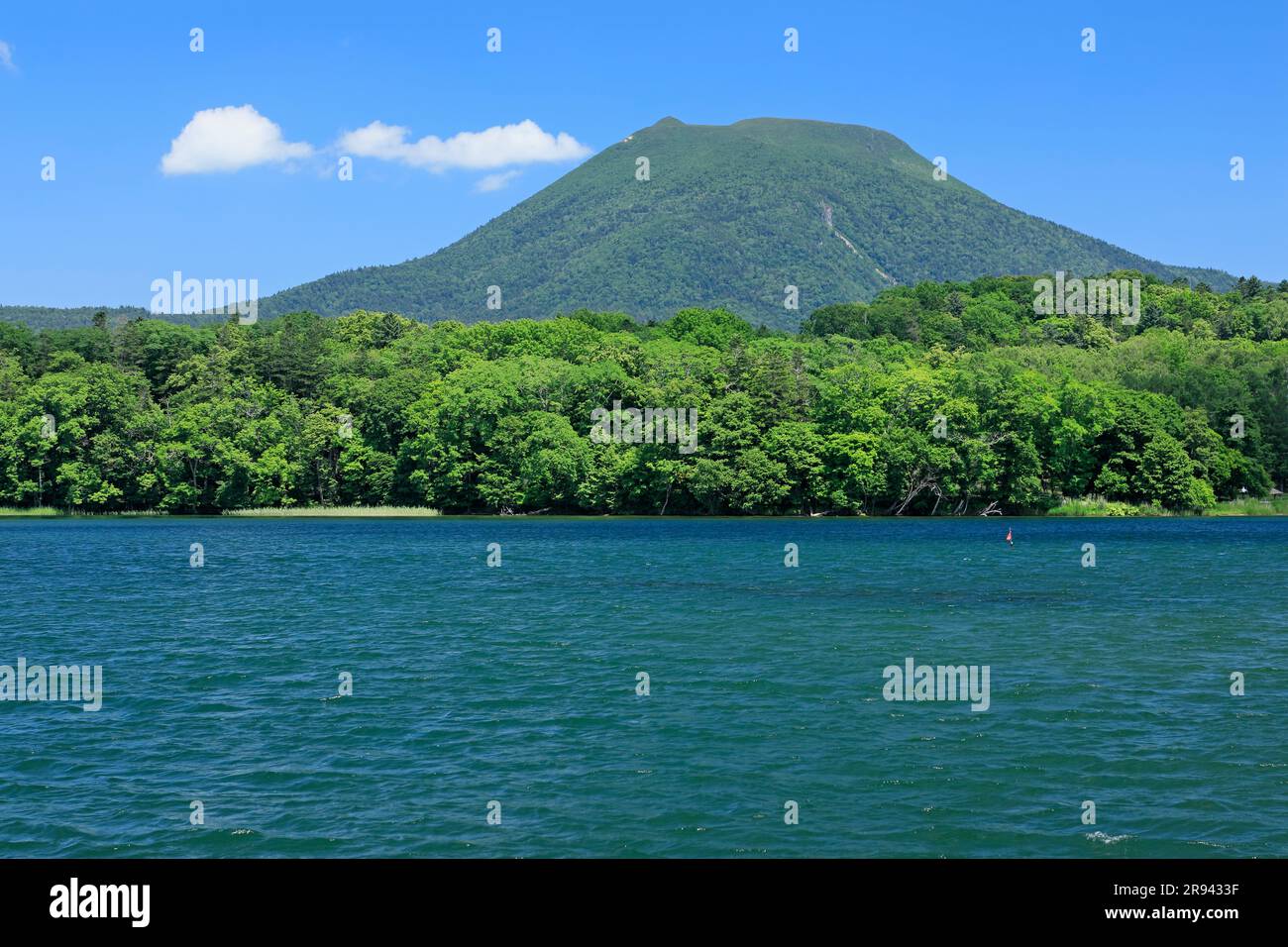 Lake Akan and Mt. Mount Oakan Stock Photo - Alamy