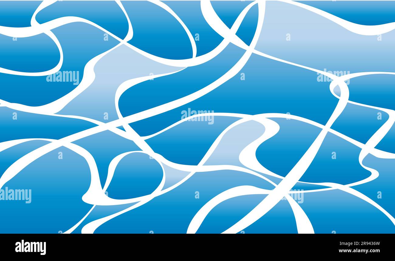 Swimming pool with light reflection, vector background. Simple abstract ...