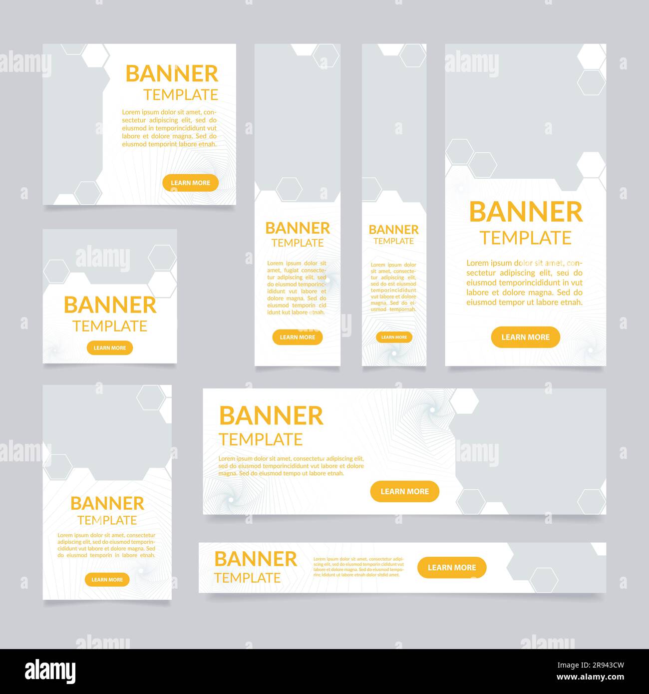 Geometric futuristic light web banner design template Stock Vector ...