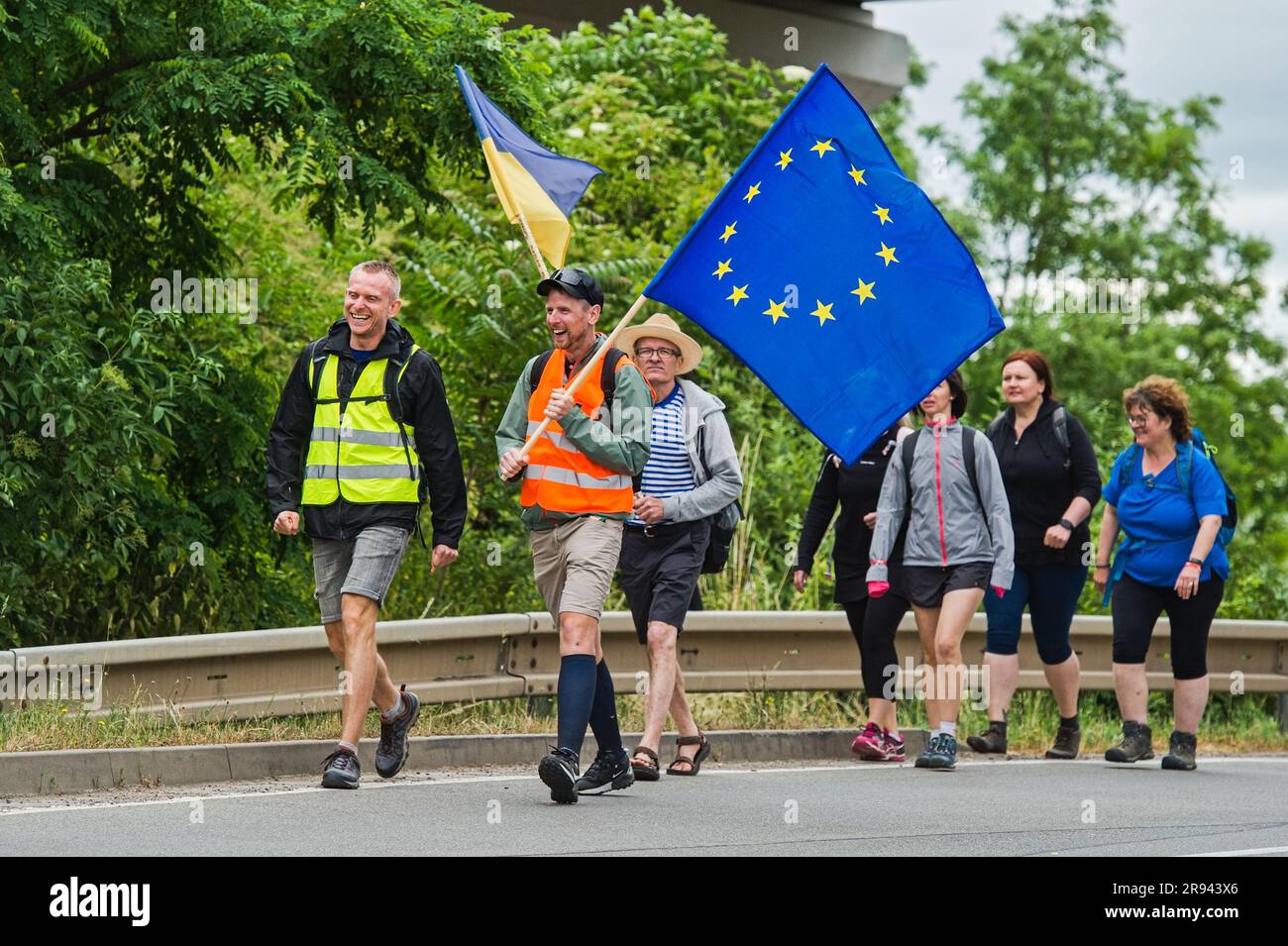 Pohorelice, Czech Republic. 24th June, 2023. Dozens Czech and German ...