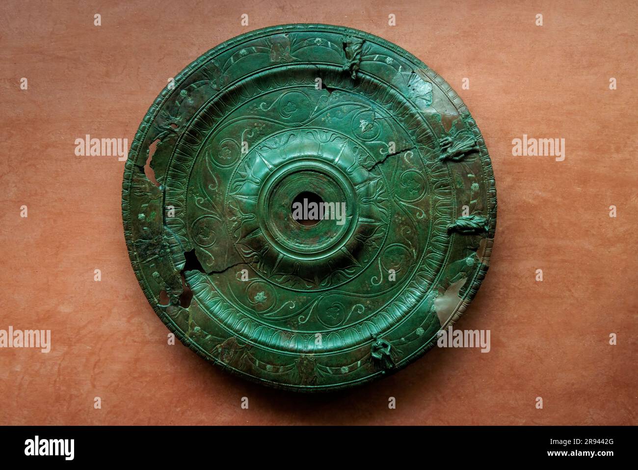 Merida, Spain - December 21, 2022: Ancient roman candelabrum base with ...