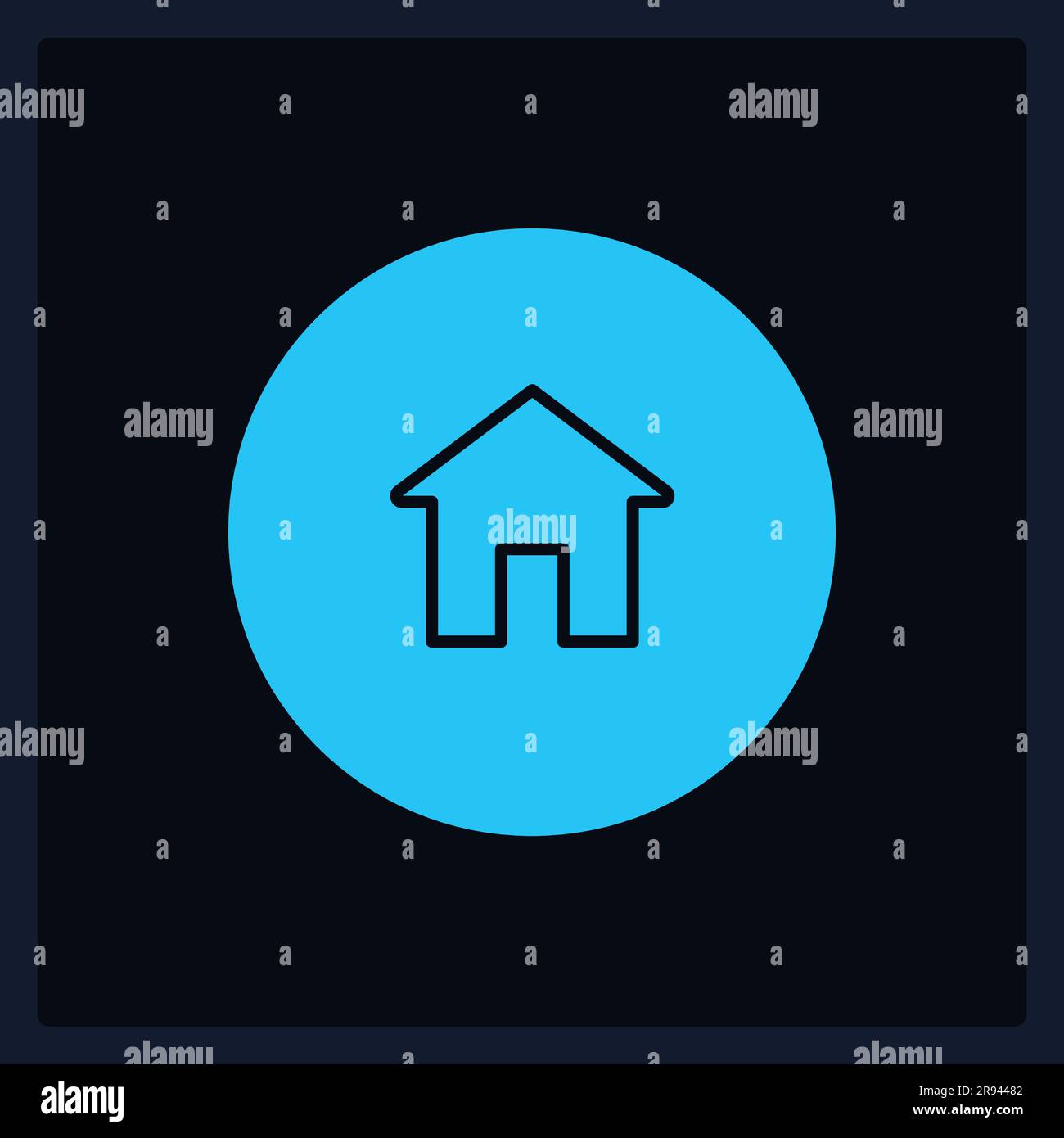 Active Homepage Button Ui Element Template Editable Isolated Vector Dashboard Component Flat 