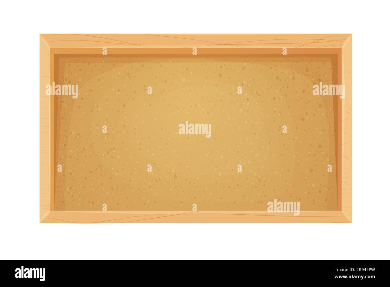 Cork board in wooden frame empty in cartoon style isolated on white ...