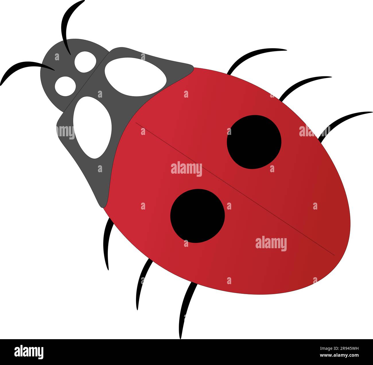Funny ladybug, on a white background, child's drawing Stock Vector ...