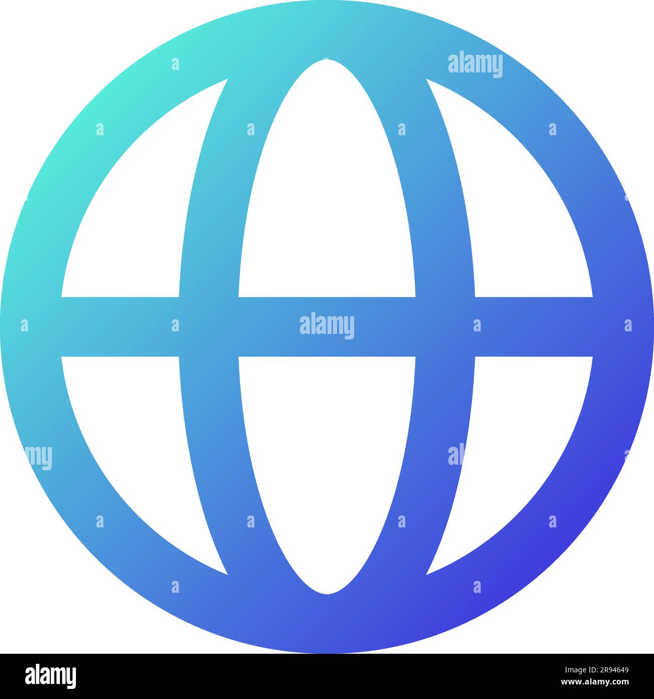 Globe pixel perfect gradient linear ui icon Stock Vector Image & Art - Alamy
