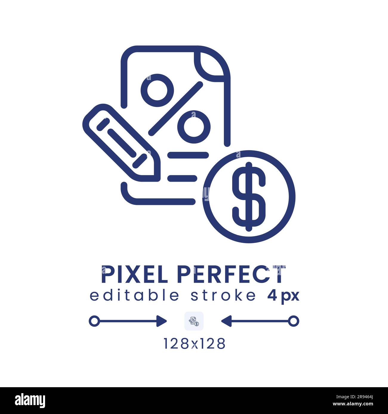 Tax filing linear desktop icon Stock Vector Image & Art - Alamy