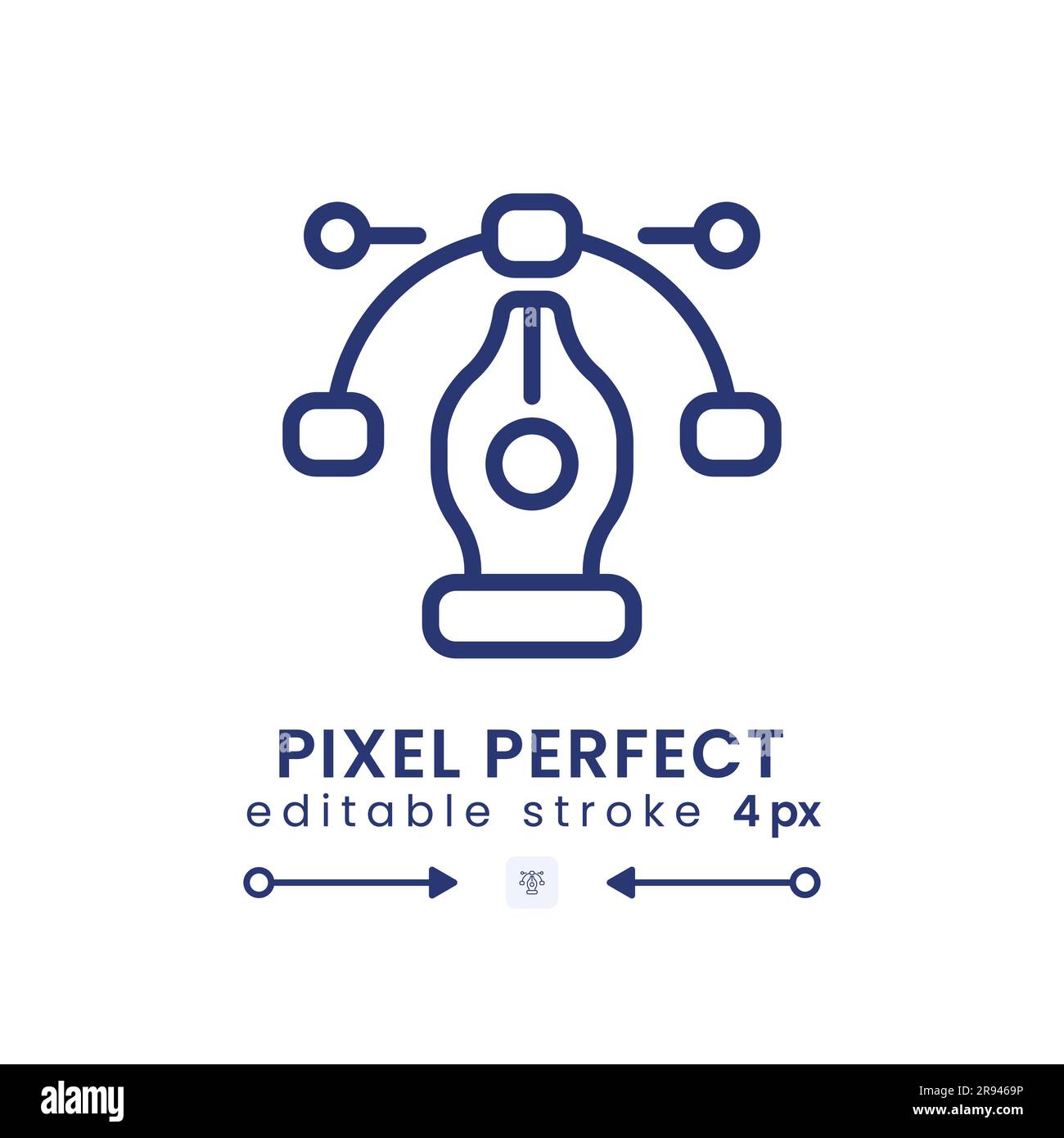 Pen tool cursor linear desktop icon Stock Vector Image & Art - Alamy