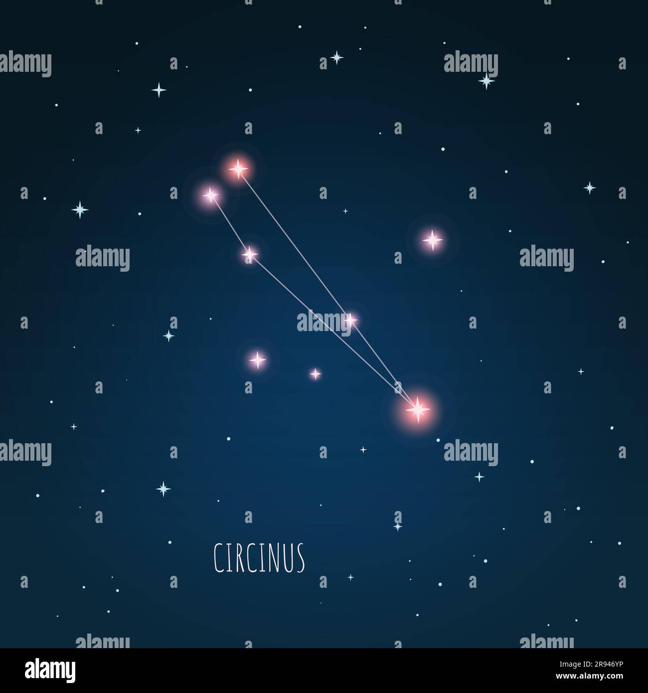 Constellation Circinus scheme in starry sky Space Stock Vector Image & Art - Alamy