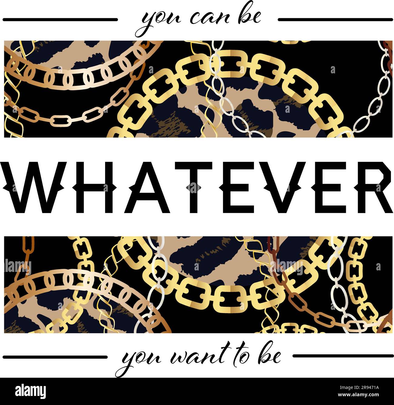You Can Be Whatever You Want To Be Slogan On Fashion Seamless Pattern ...