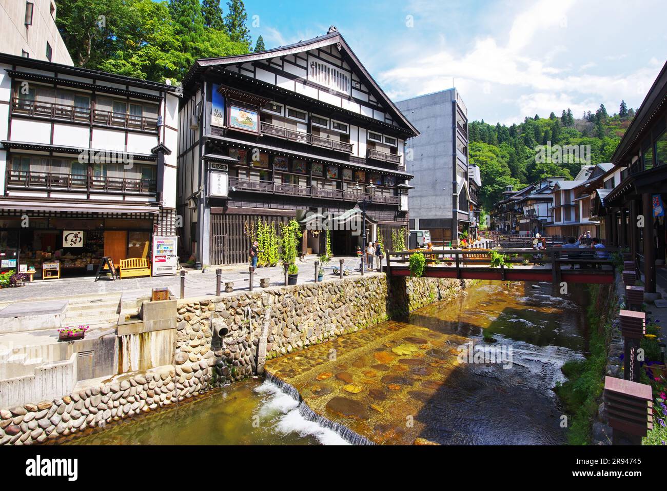 Ginzan Onsen hot spring Stock Photo - Alamy