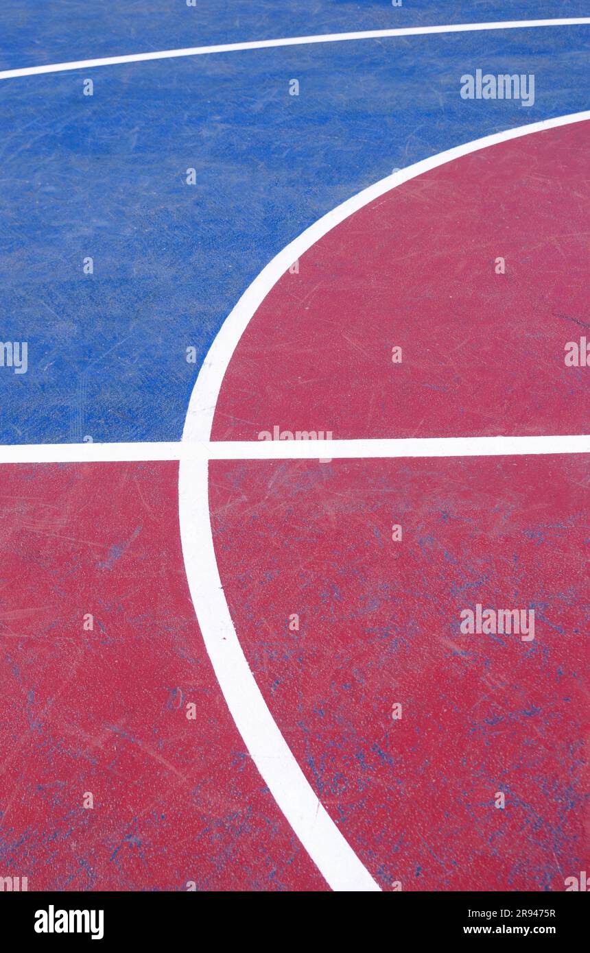 Abstract background of lines and color on a basketball court Stock ...