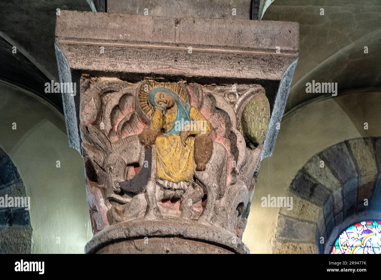 La Bourboule. Capitals of St Joseph church sculpted in 1941 by Henri ...