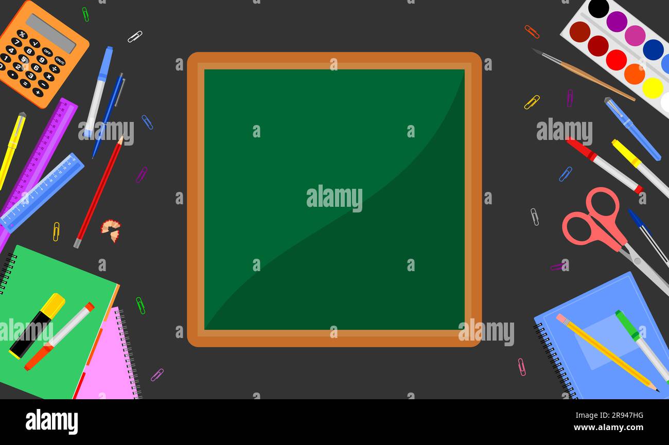 Top view notepaper pen Stock Vector Images - Alamy