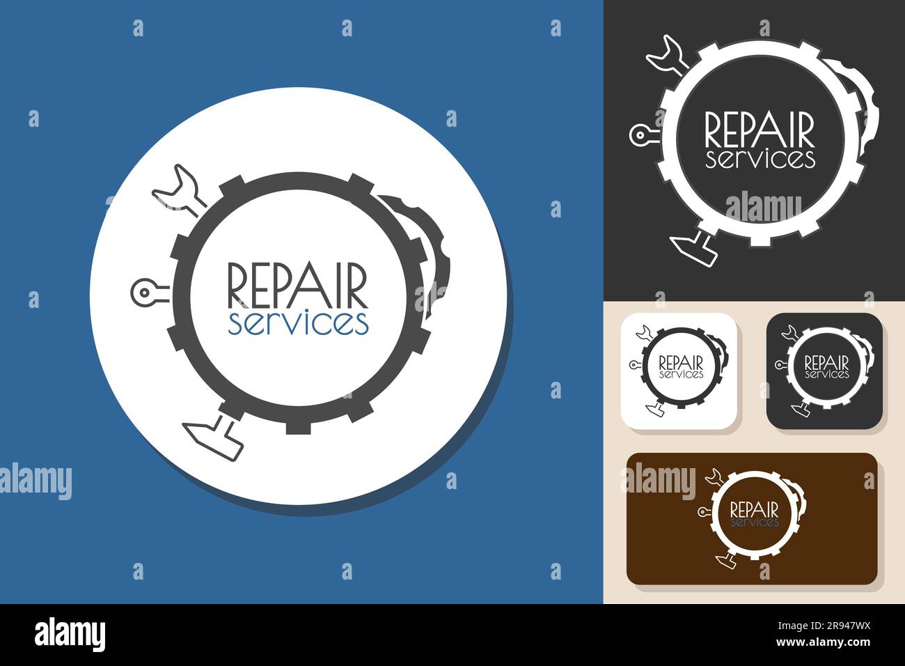 Repair services logo. Simple vector illustration logo template for ...