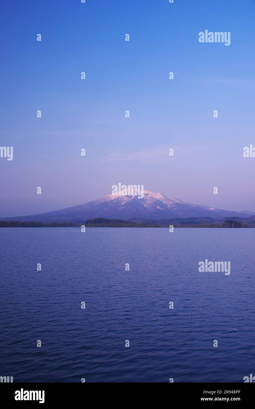 Tsugaru Lake Fujimiko and Mt. Iwaki Stock Photo - Alamy
