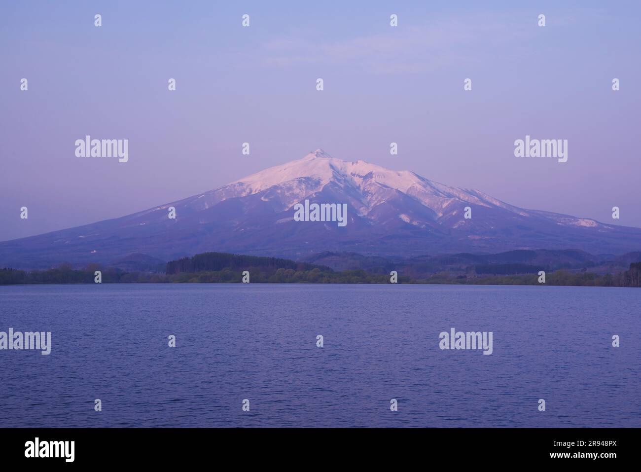 Tsugaru Lake Fujimiko and Mt. Iwaki Stock Photo - Alamy