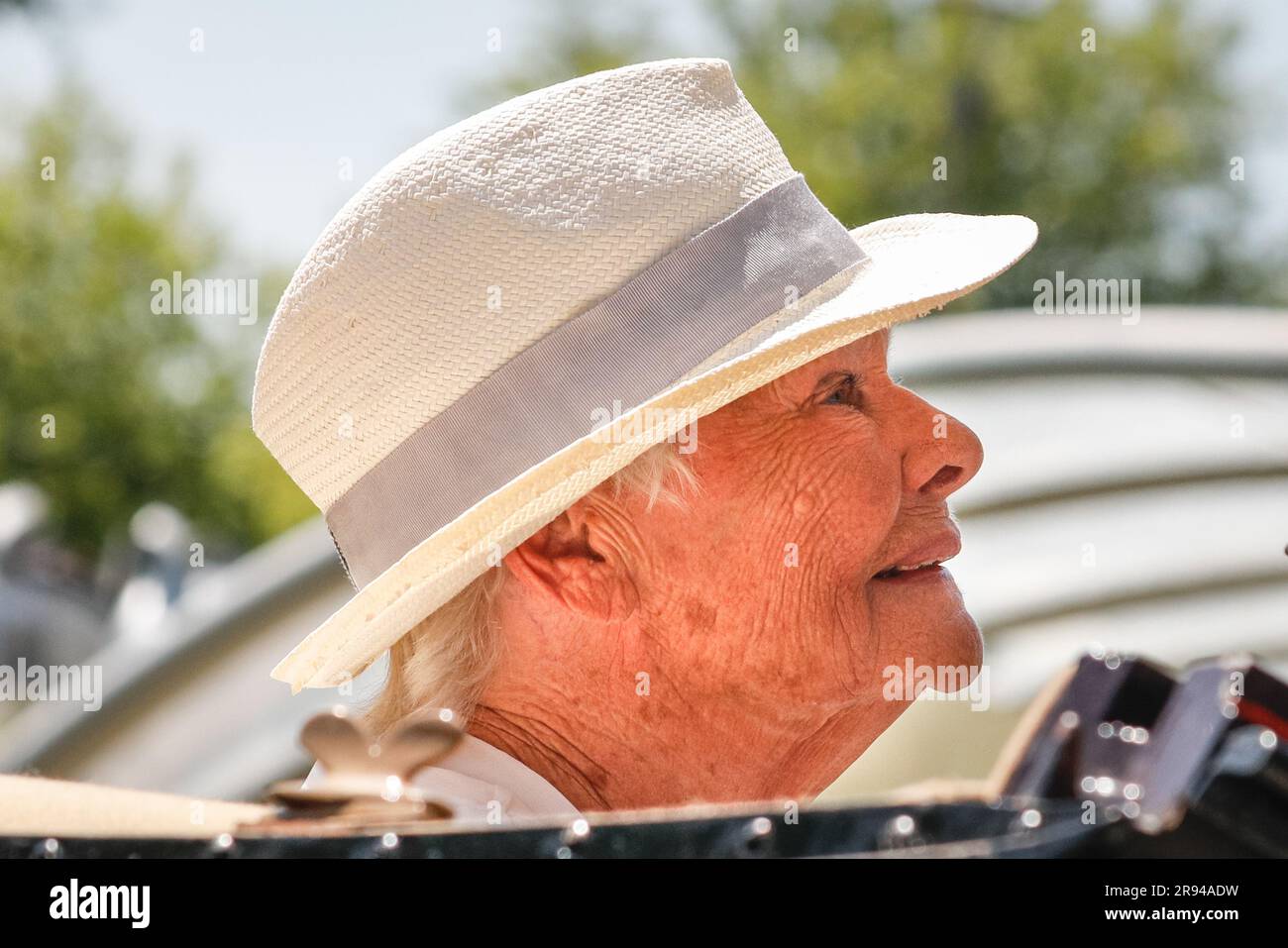 Ascot, Berkshire, UK. 23rd June, 2023. Dame Judi Dench in one of the ...