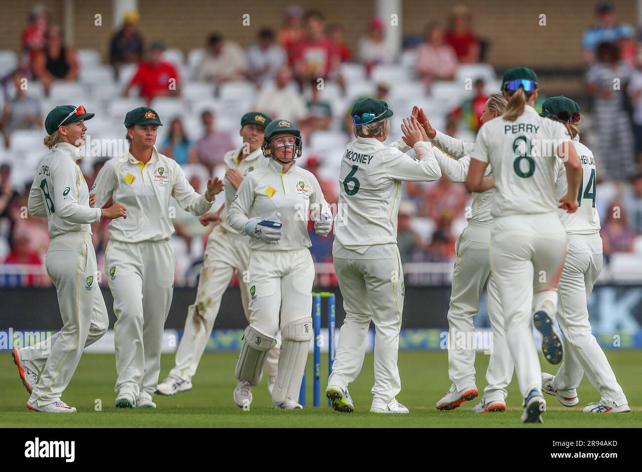 Australia celebrate getting Nat Sciver-Brunt of England out during the ...